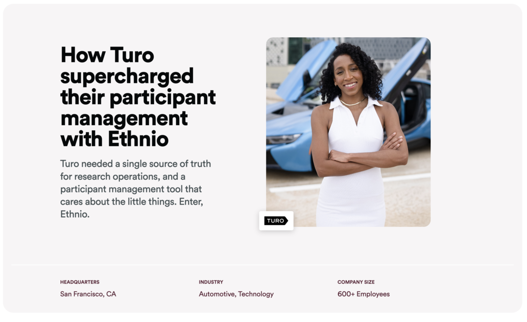 How Turo supercharged their participant management with Ethnio
